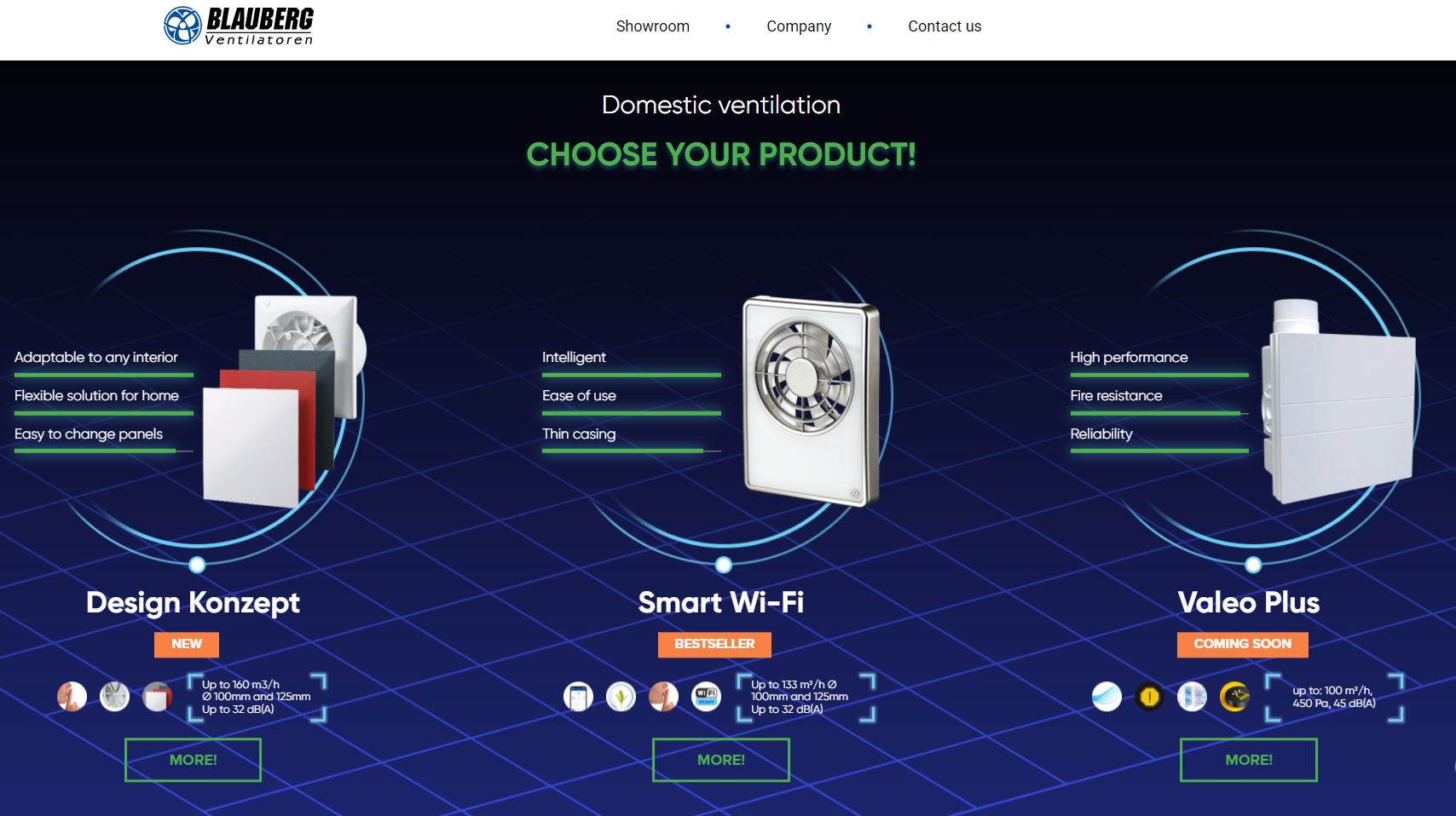 Domestic ventilation | Blauberg online showroom